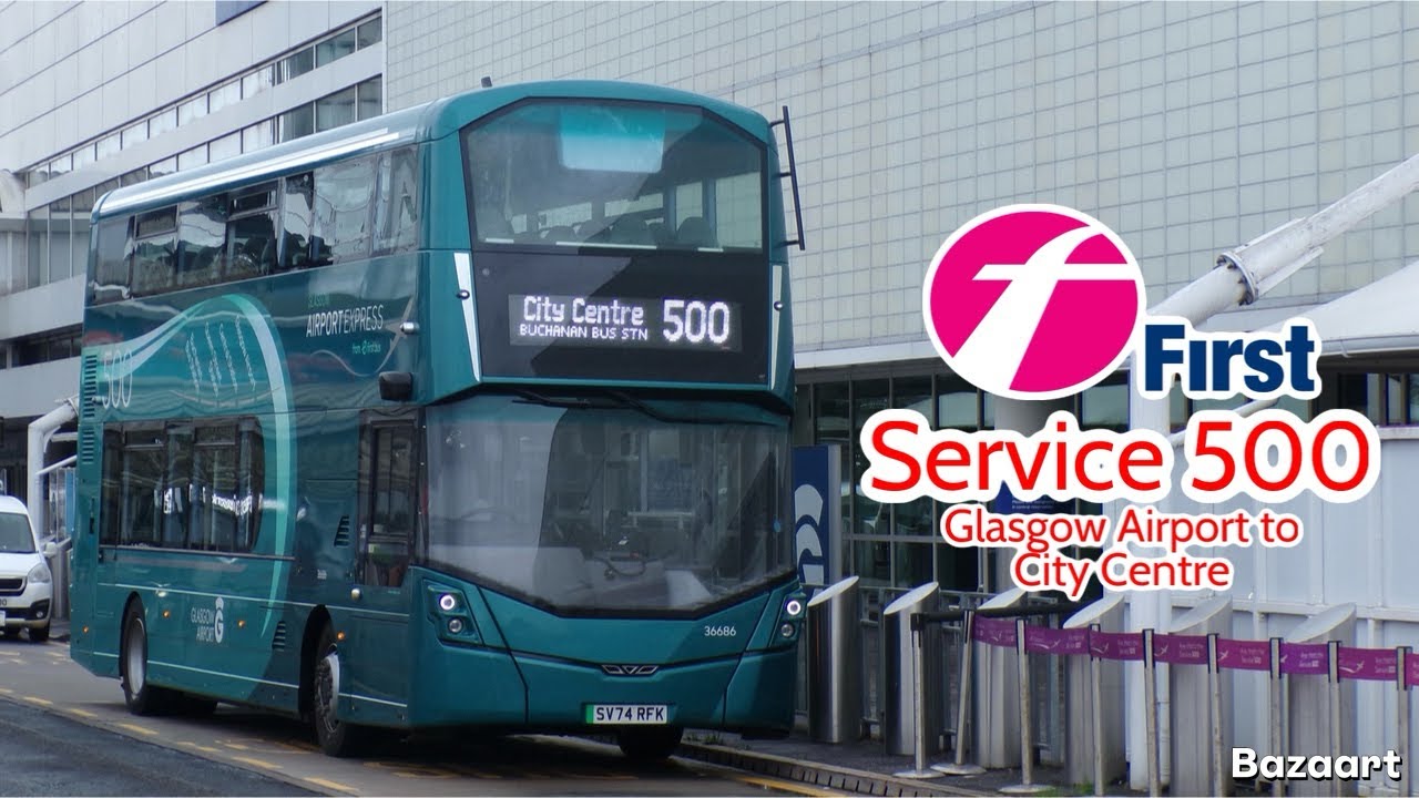 *URV* First Glasgow Service 500 Airport to City Centre • Streetdeck EV ...
