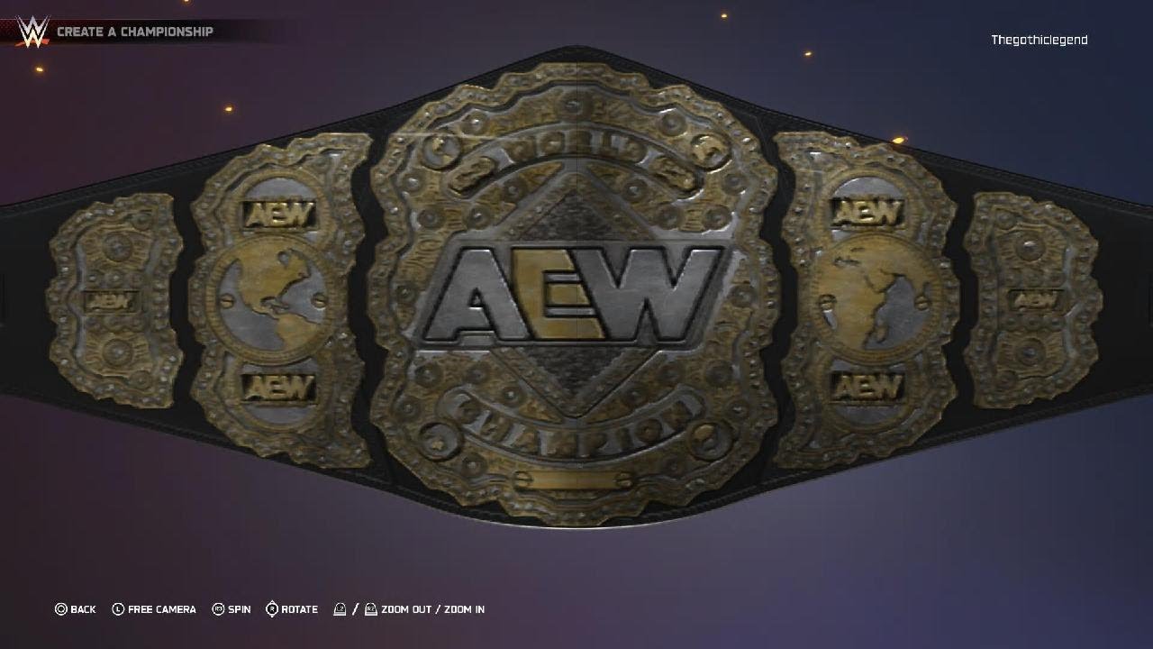 #WWE2K25 - Custom Titles - AEW World HeavyWeight Championship - YouTube