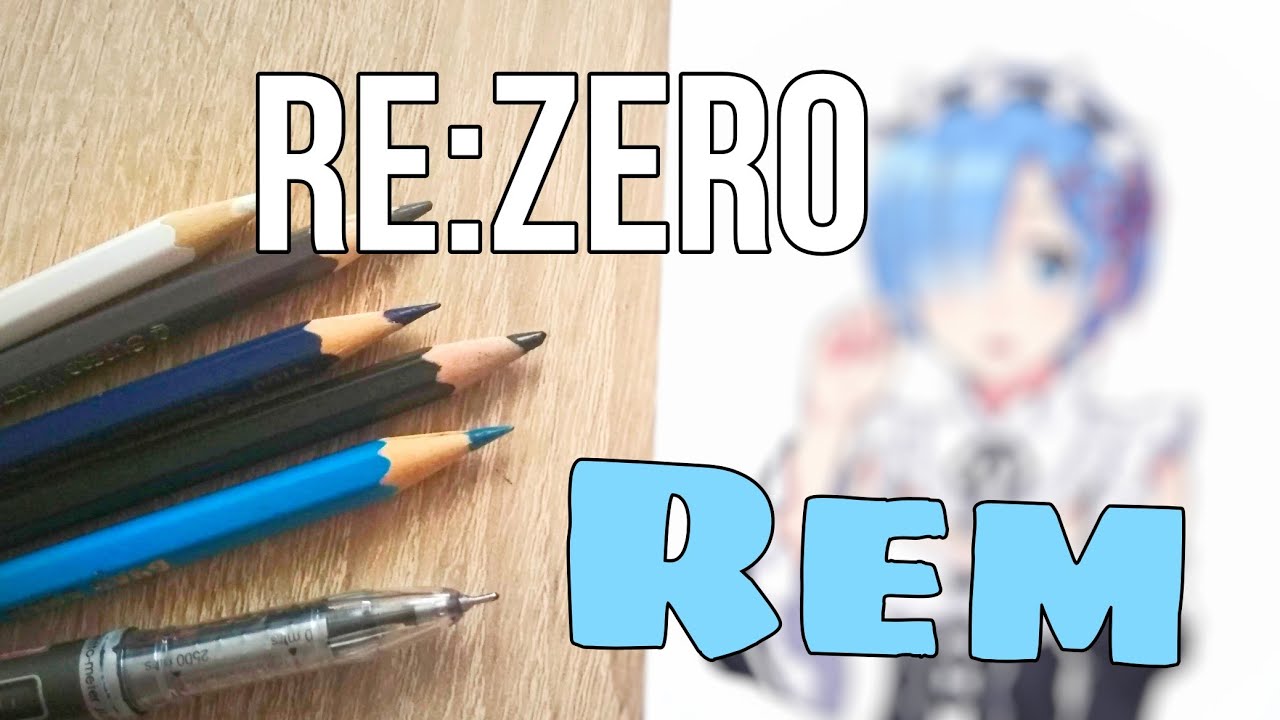 Speed Drawing and Painting Rem from Re:Zero Anime Step by step with ...