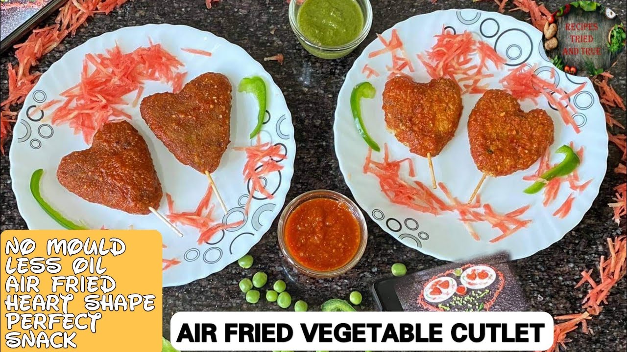 Valentine's Day Snack - Heart Shape Vegetable Cutlet | No Mould | 2 ...