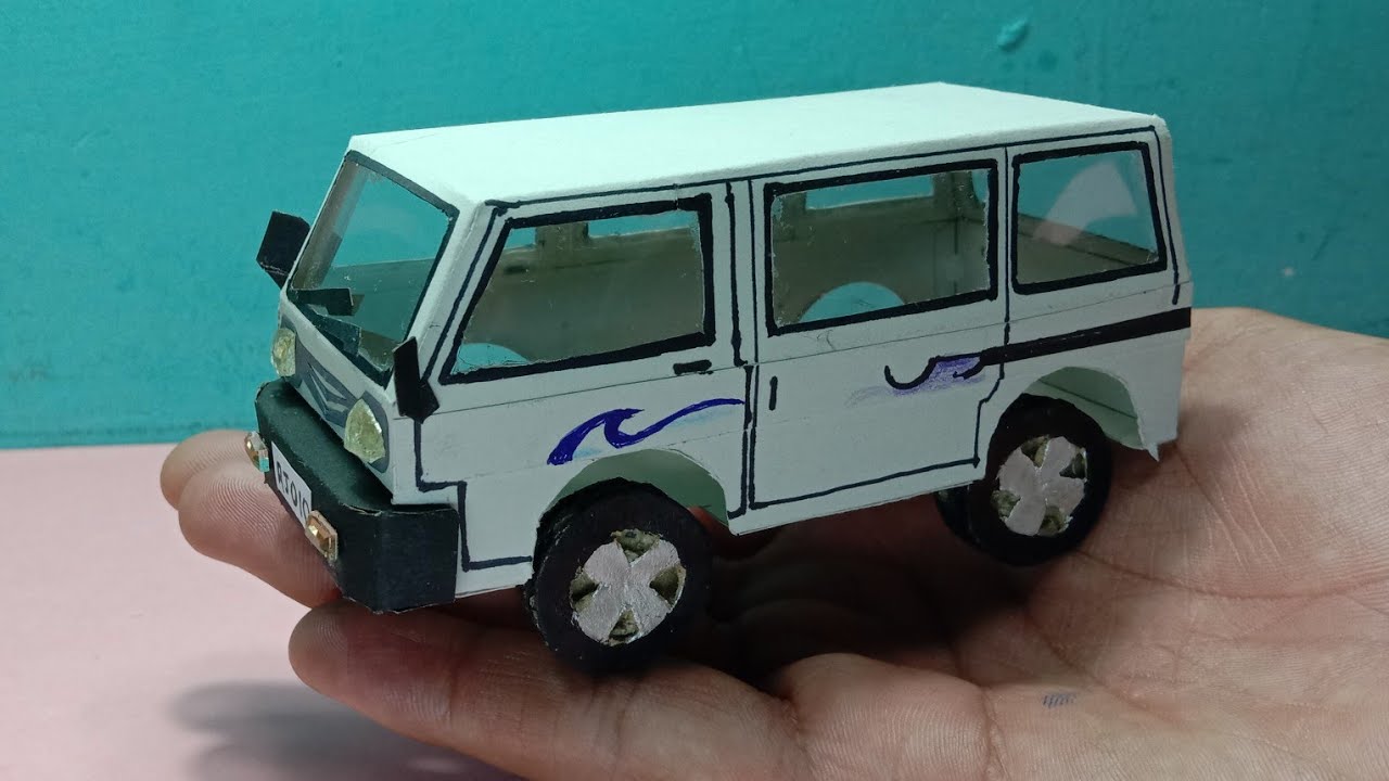 Doll house van || How to make omni van DIY origami paper || doll ke ...