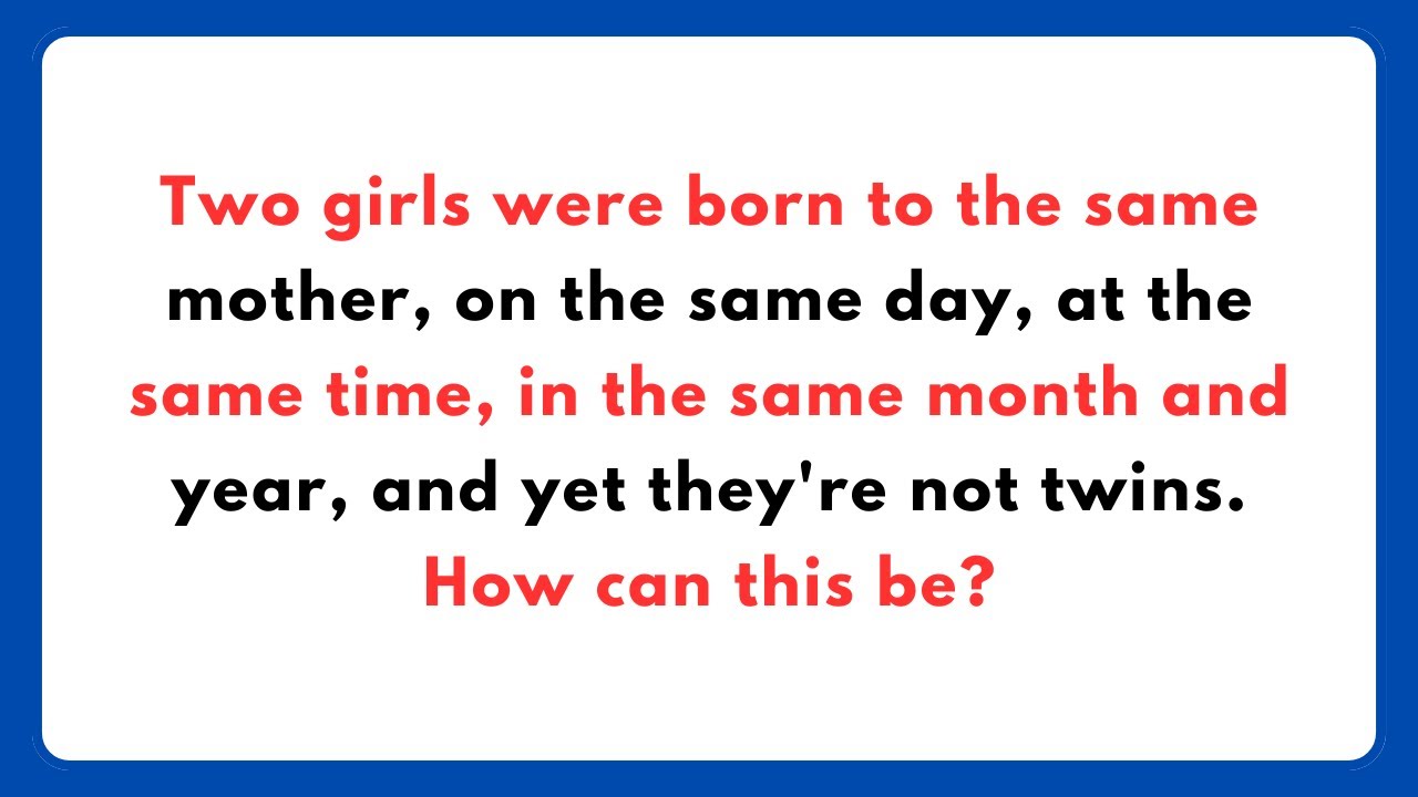 FUN BRAIN TEASERS WITH ANSWERS - YouTube