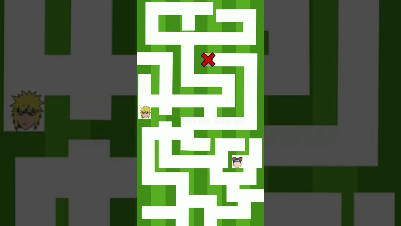 🔴Help NARUTO Find his father (MINATO) In the maze game #shorts - YouTube