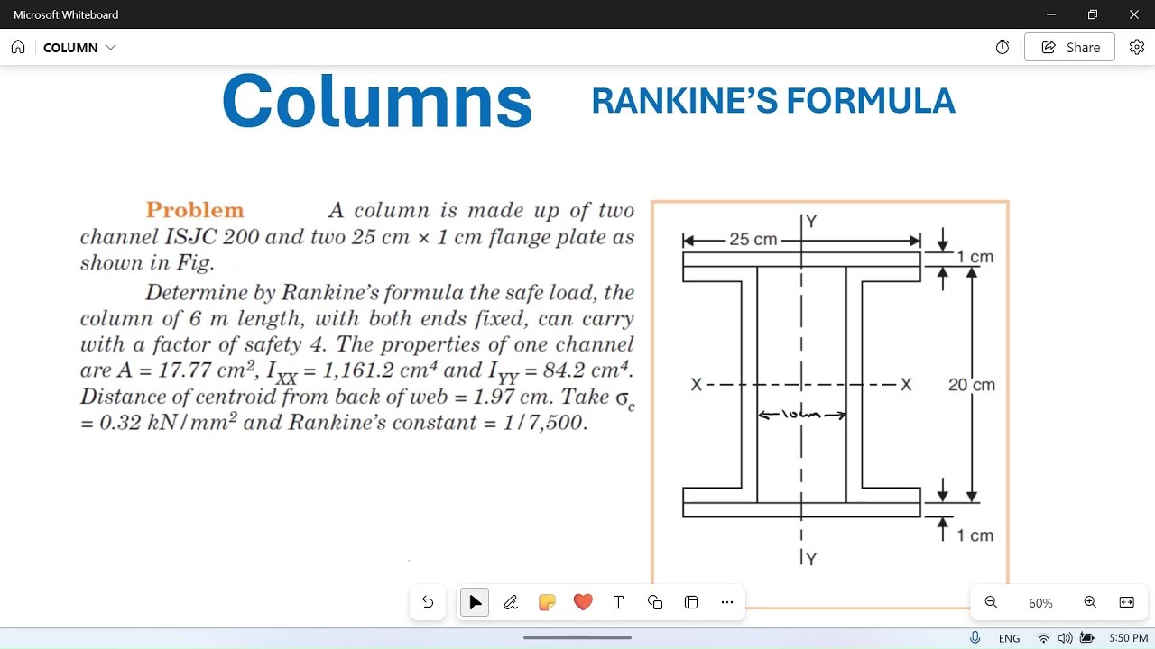 Columns:16//Numerical Problem//Column with cross-section made of ...