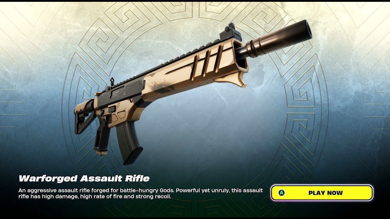 New Mythic Item - Ares' Warforged Assault Rifle - Fortnite - Chapter 5 ...