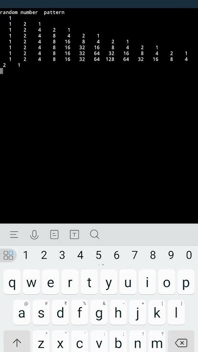 random number pattern using python #viral #youtubeshorts #reels - YouTube
