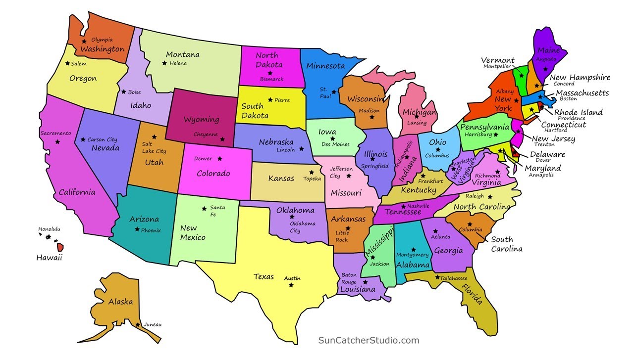 Discover the US Map: 50 States & Big Cities Explained! - YouTube