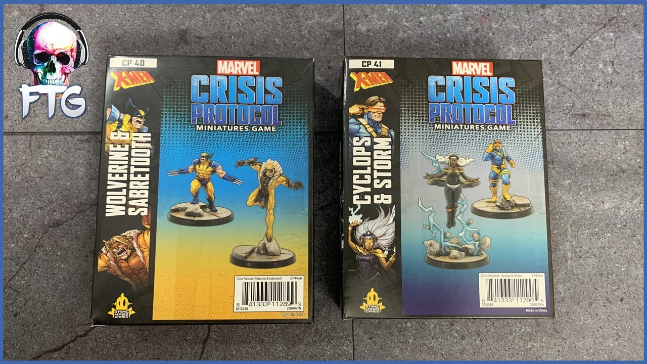 Marvel Crisis Protocol Unboxing - Wolverine & Sabertooth and Cyclops ...