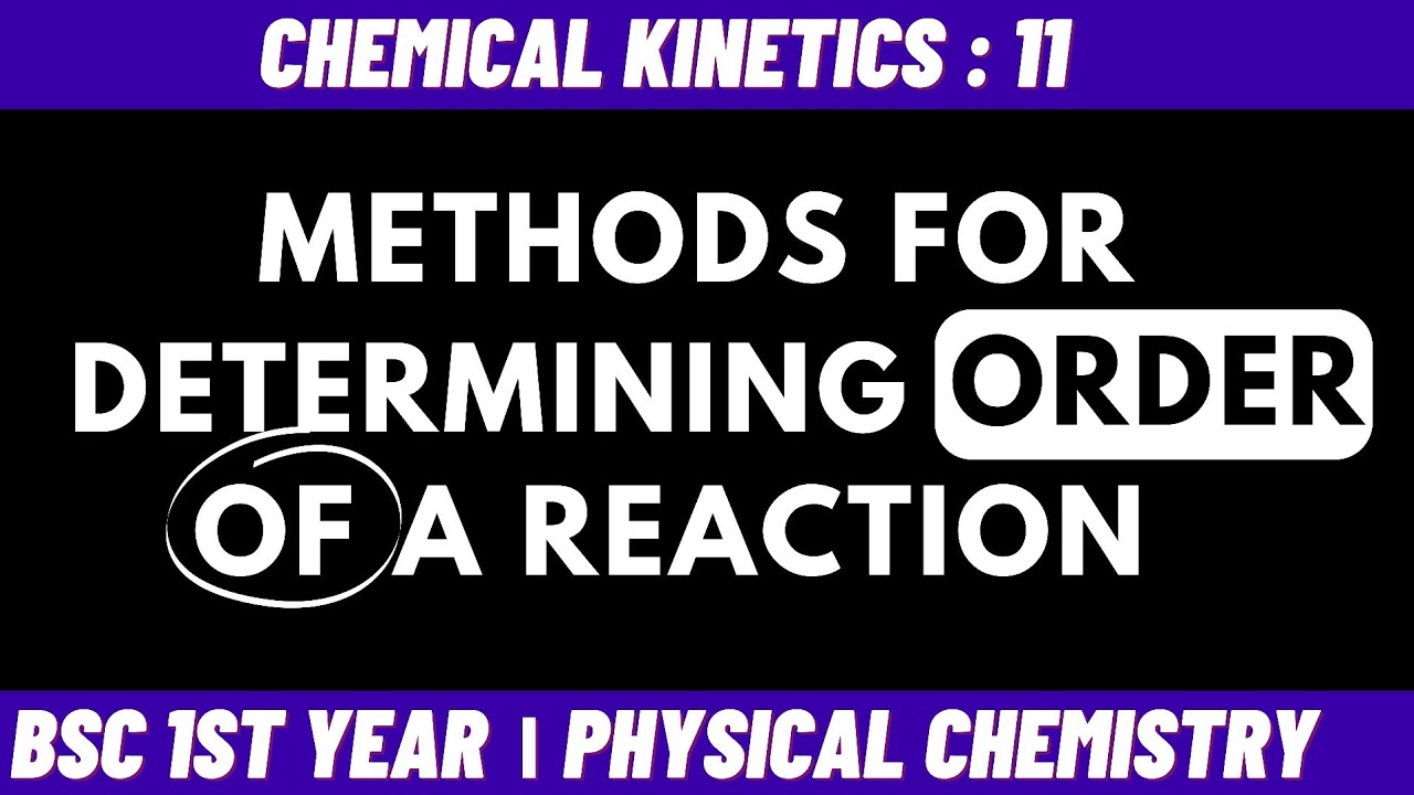 Methods for determining order of a reaction | Chemical kinetics - Bsc ...