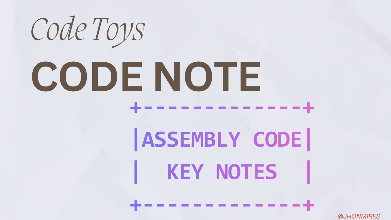 3 - TIPS PARA CREAR ASSEMBLY CODE Y KEY NOTE - #CODENOTE - YouTube