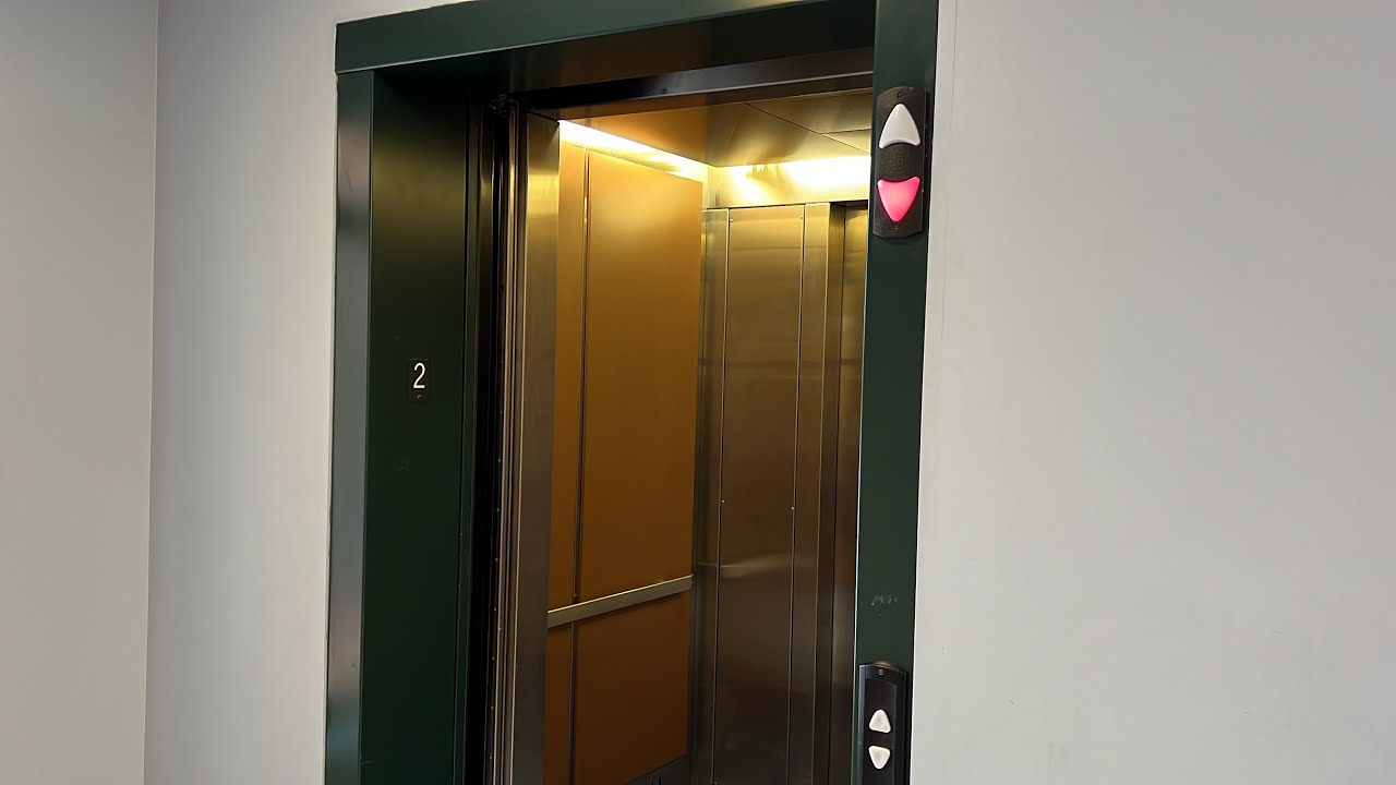 Green Doors! Schindler 330A Elevator at Bacon Memorial District Library ...