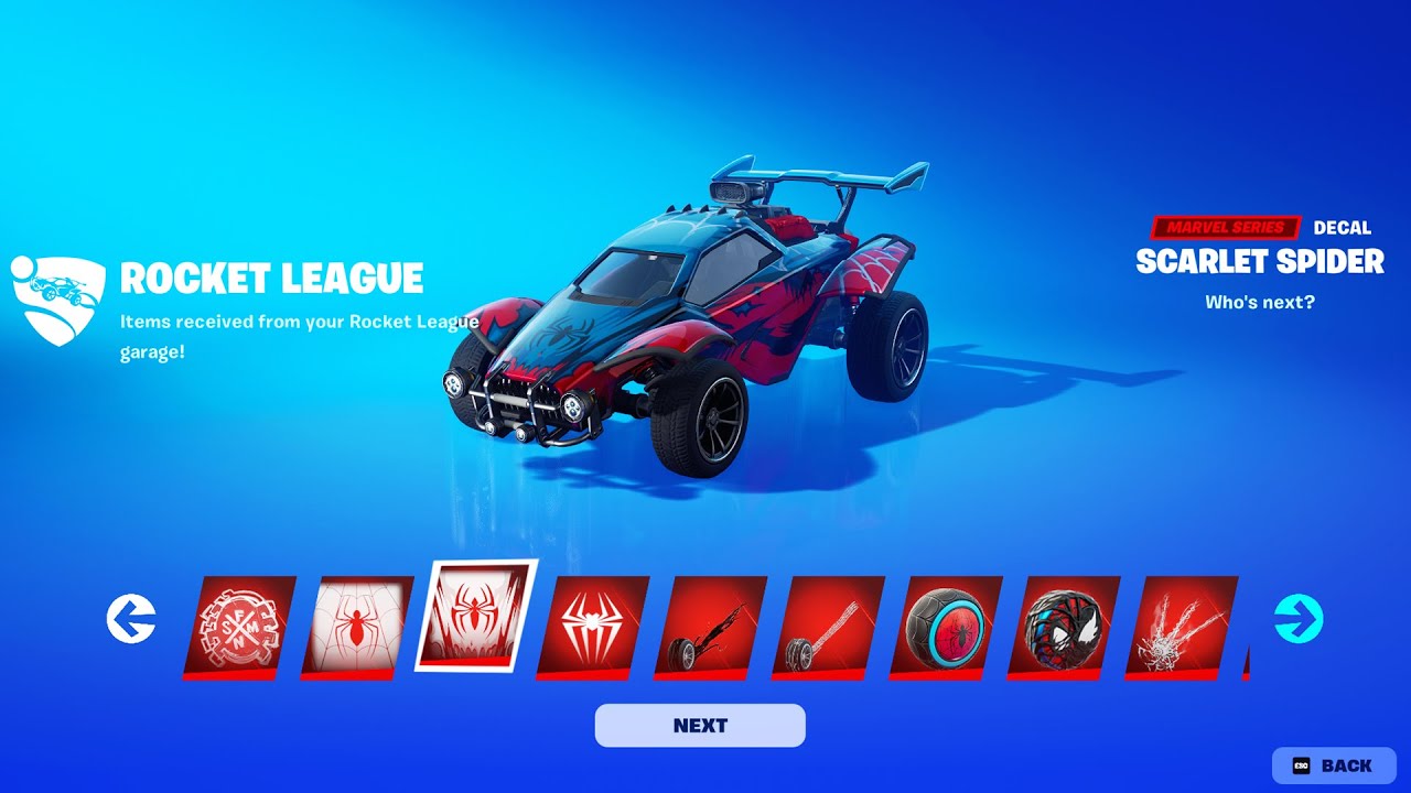*NEW* Venom & Spider-Man Cosmetics From Rocket League In FORTNITE ...
