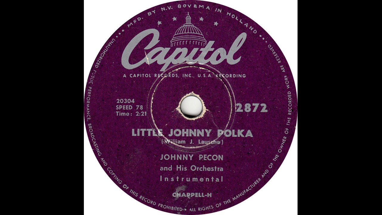 Johnny Pecon & His Orch - Little Johhny Polka(1954) - YouTube