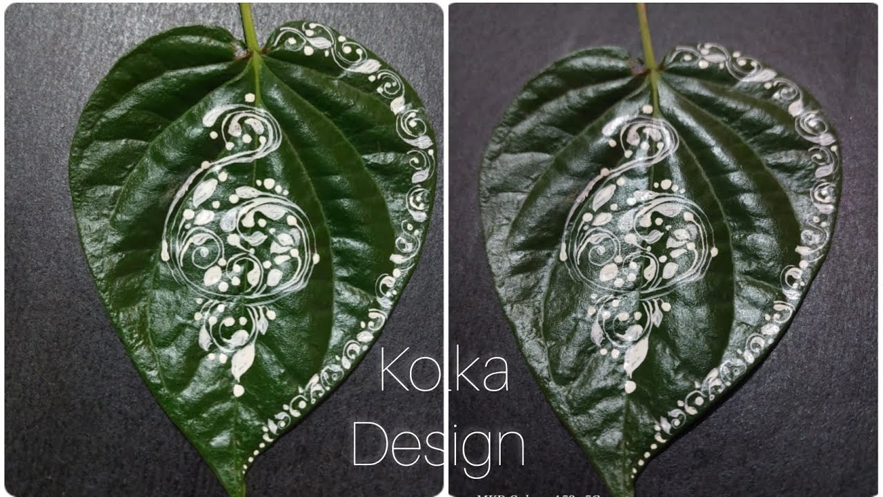 পান পাতায় কলকা কিভাবে আঁকবেন?Tutorial Video | | Kolka on Panpata ...