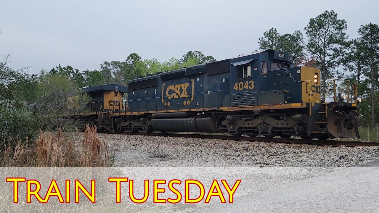 CSX 4043 & 5321 Locomotives Rolling Through Rural Mississippi Train # ...