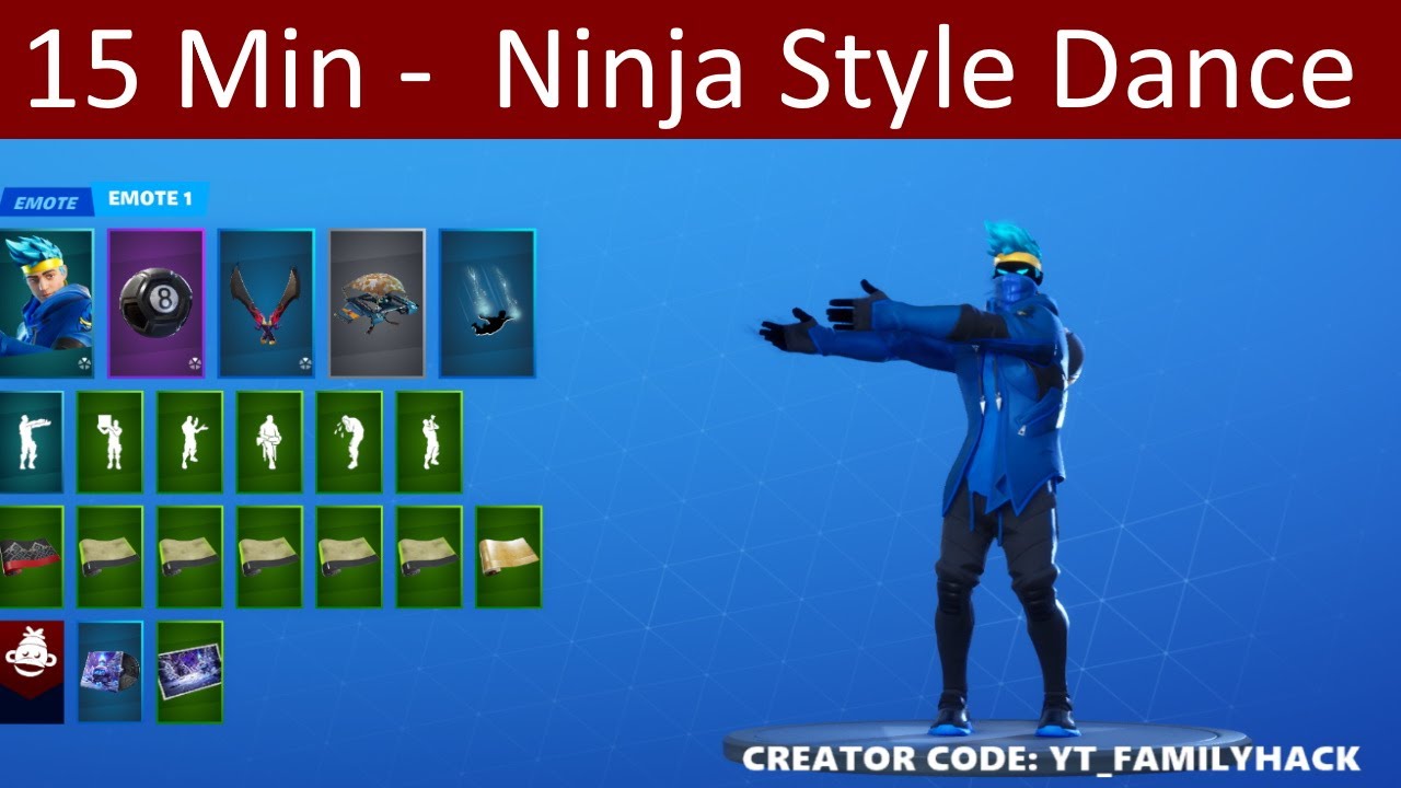 15 Min - Ninja Style Dance - Fortnite - Emote - No Copyright Music ...