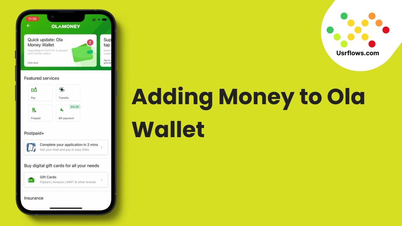 Adding Money to Ola Wallet - YouTube