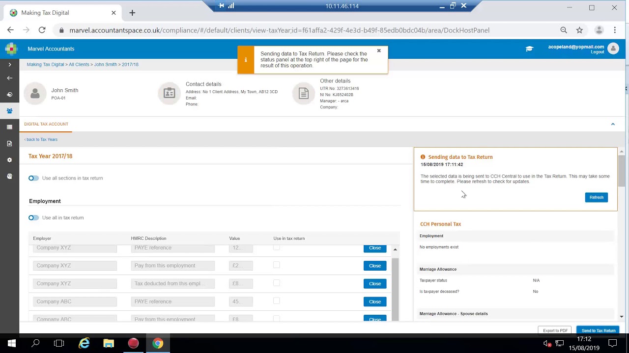 CCH Portal to CCH OneClick migration - DTA functionality before and ...