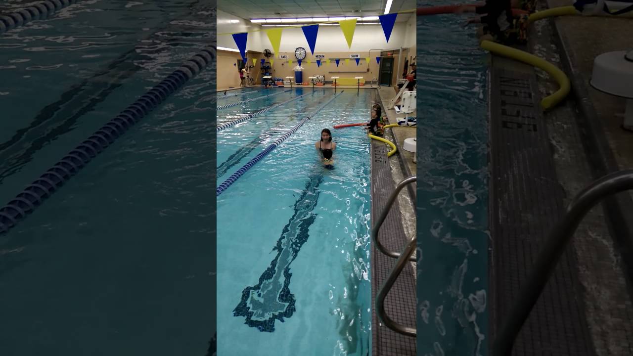 Boo swimming a little by herself - YouTube