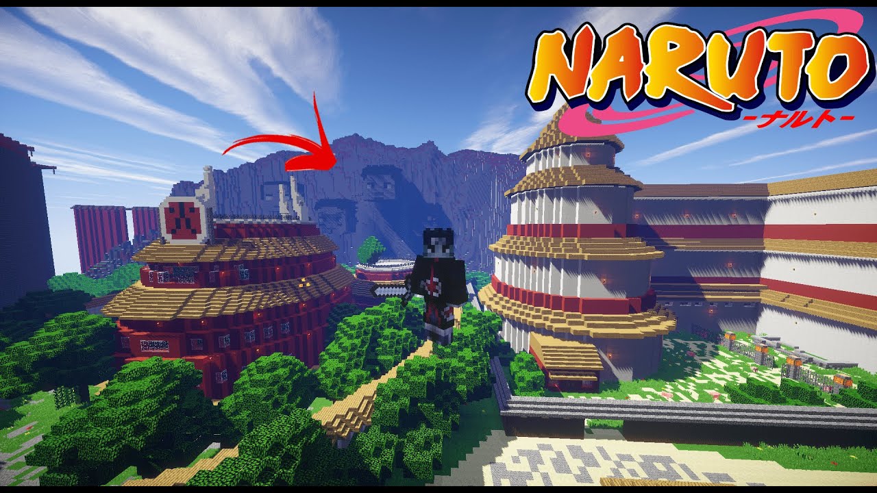 Melhor mapa de Naruto para o Minecraft com todas as aldeias - YouTube