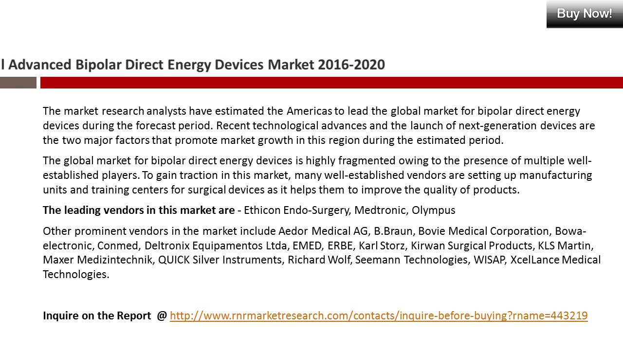 Advanced Bipolar Direct Energy Devices Market 2019 Forecasts for Global ...