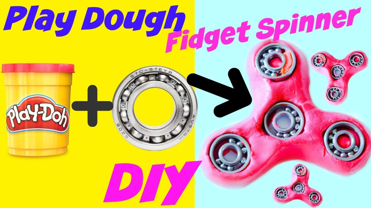 Play Dough Fidget Spinner DIY (Make it Monday) Making Fidget Spinner ...