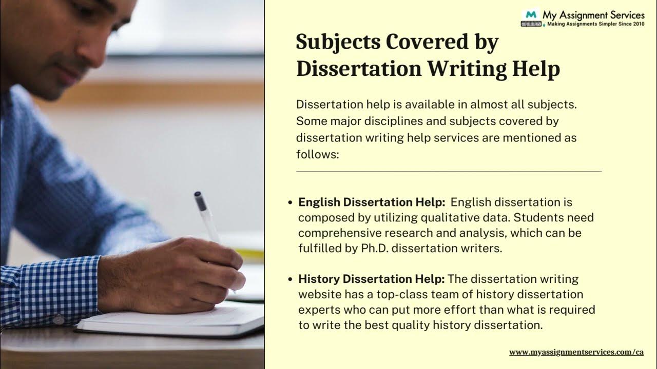What Subjects Are Available within Canada for Dissertation Help - YouTube