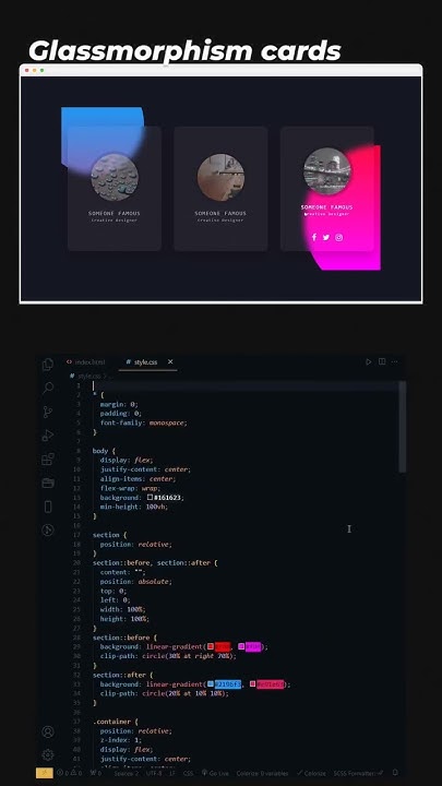 Glassmorphism Card Using Css And Html Coding Webcoding Webdevelopment Python