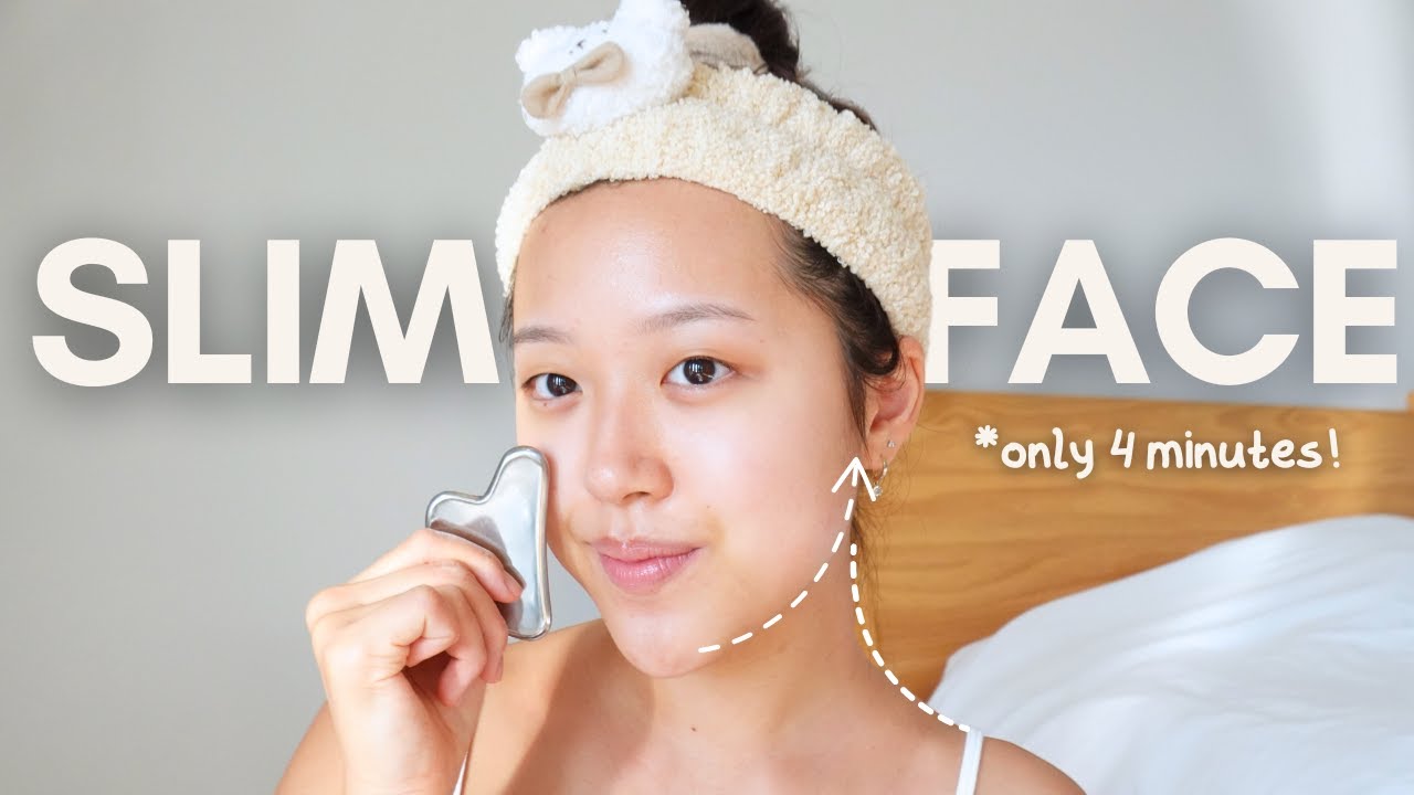 how to SLIM your face (4 minute daily routine) - YouTube