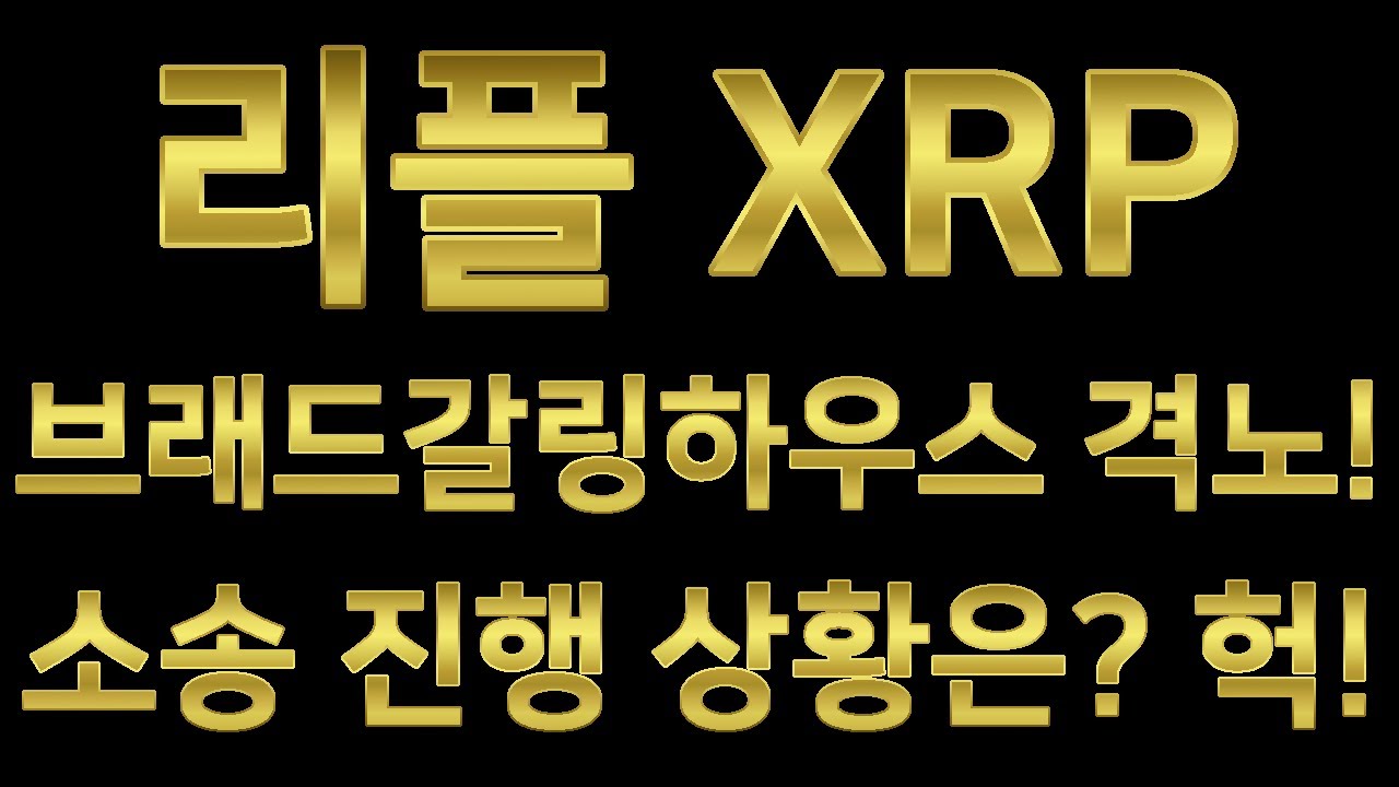 리플 코인 전망 Sec 소송 합의 승소 패소 호재 분석 Xrp 브래드 갈링하우스 격노 재판 진행 상황은 어떨까 헉
