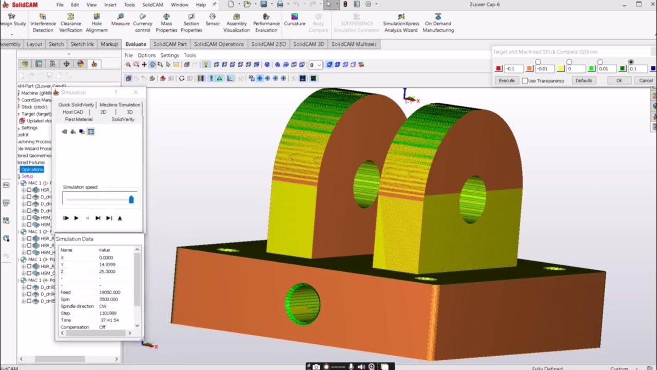 SolidCam programming lowerCup #partofdesign #programming - YouTube