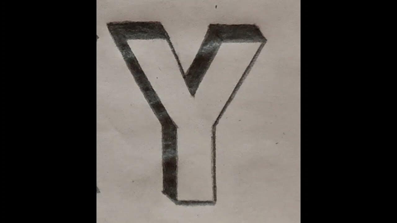 3D Alphabet Y drawing/How to draw 3D Letter Y/3D Letter Y drawing ...