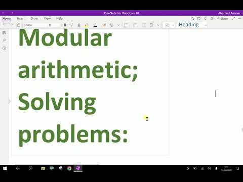 Modular Arithmetic : - ( Solving Problems ) - 116. - YouTube