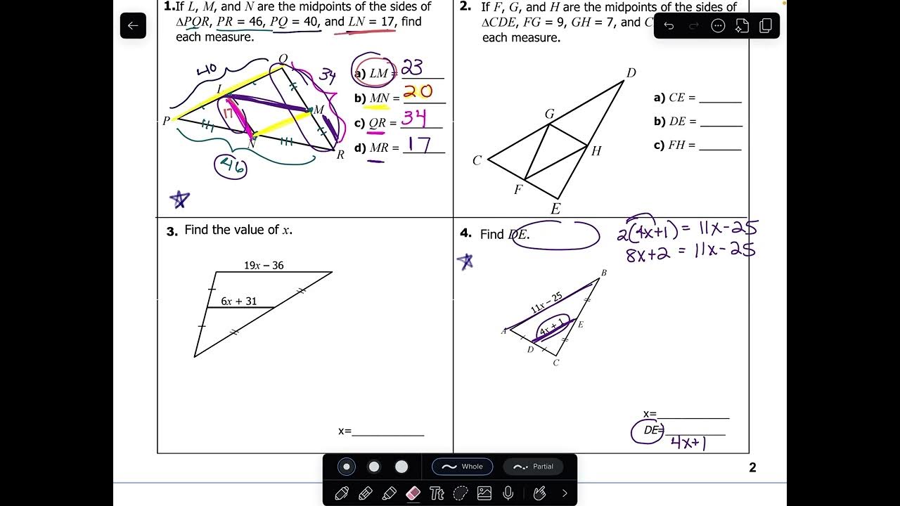 5.1 Midsegments & Bisectors of Triangles - YouTube