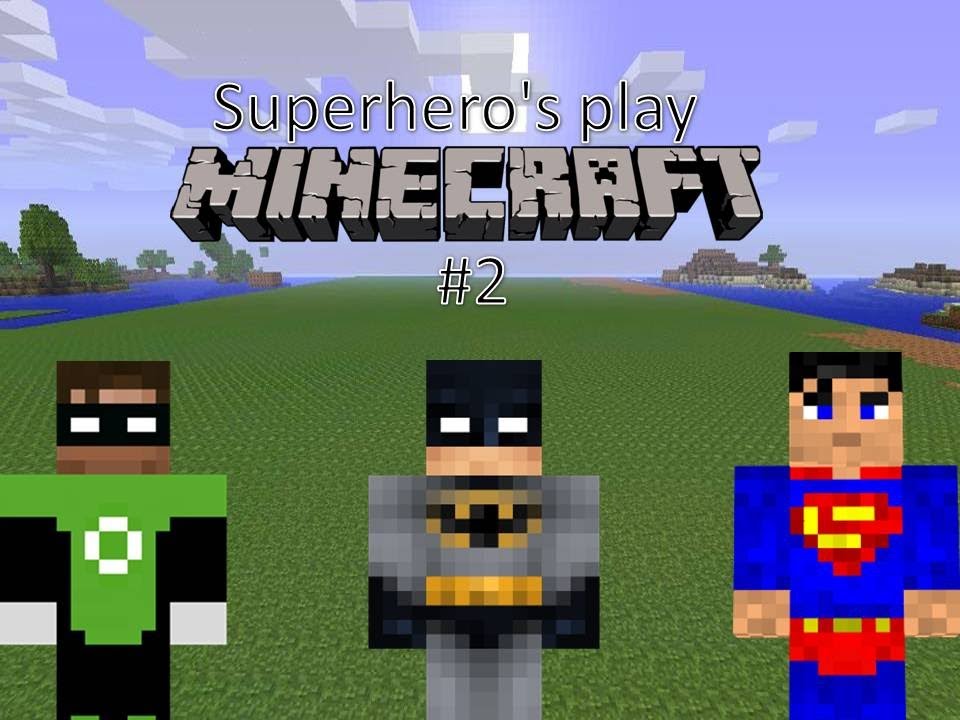 Superhero's play Minecraft #2 Batman Symbol - YouTube