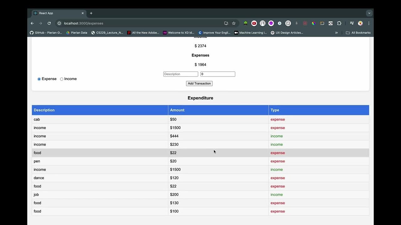 Expense Tracker Project Demo Video - YouTube