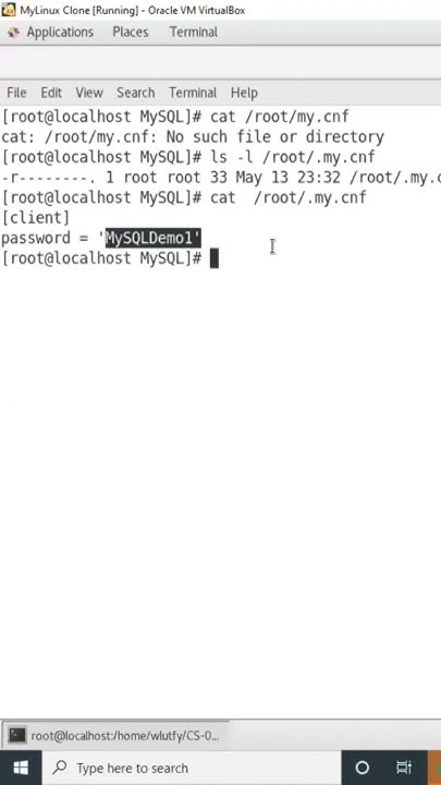 Linux MySQL Securing the .my.cnf file for automation script, and update the password after the ...