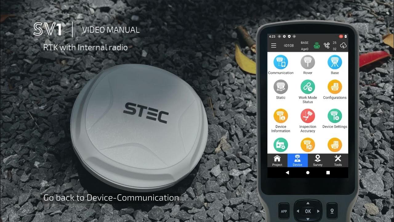 STEC SV1 RTK with Internal radio Setup Tutorial - YouTube