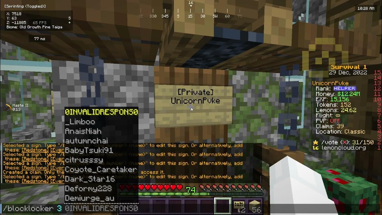 How to Add Players to a Lock Sign (LemonCloud Survival) - YouTube