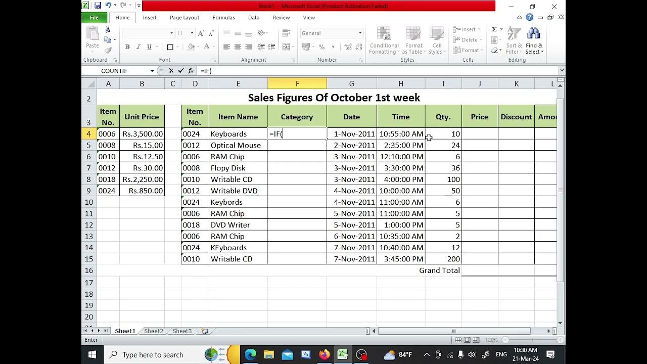MS Excel Practical Sheet New - YouTube