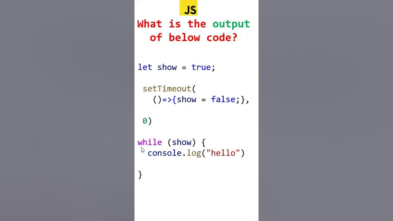 Javascript interview questions | set time out in javascript #javascript ...