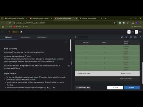 Bulk Discount || CodeChef Starters 165 || CodeChef Solution - YouTube
