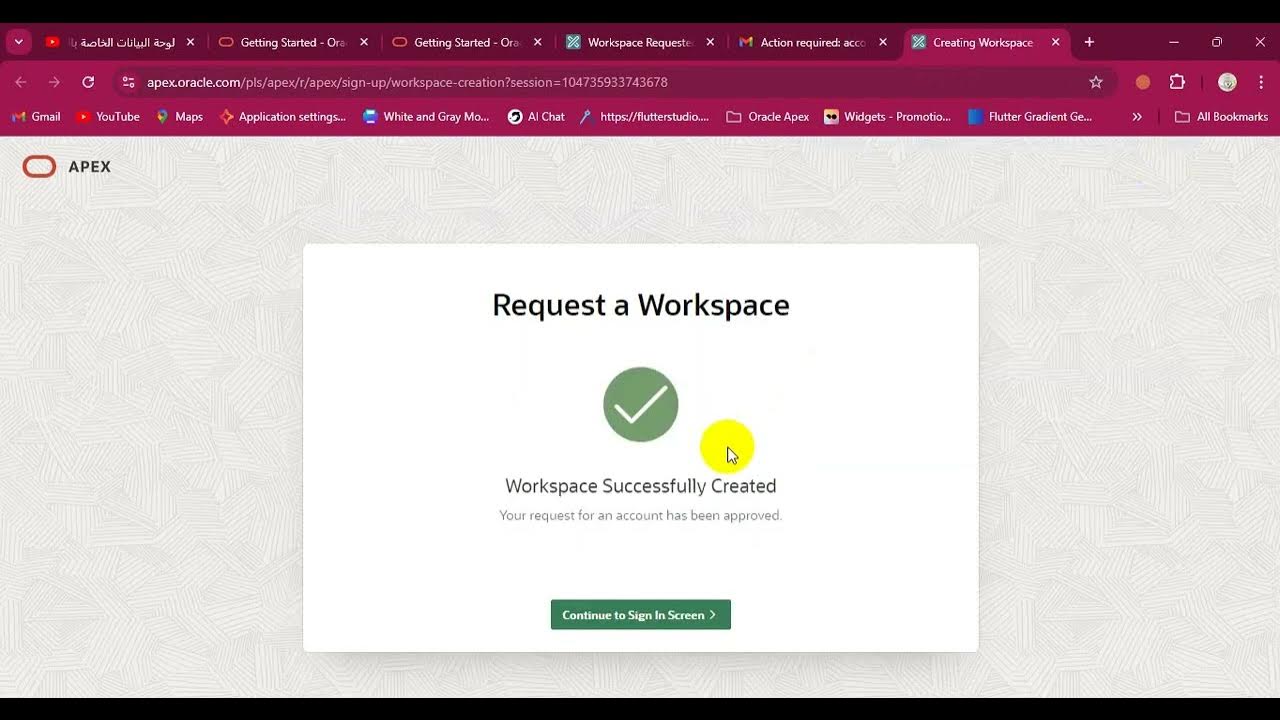 Create WorkSpace on line Oracle Apex - YouTube