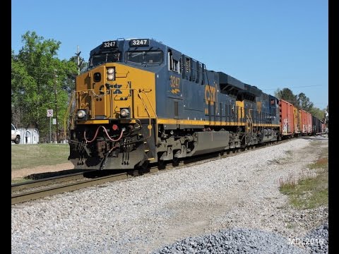 HD: CSX 3247 leads CSX Q617-22 in Union City, GA - YouTube