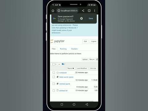 Jupyter notebook on android - YouTube