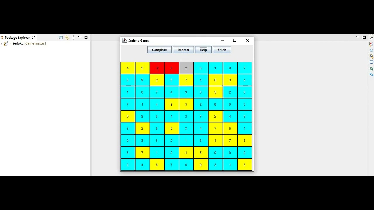 Create Sudoku Game Using Java Swing And Awt Youtube 5369