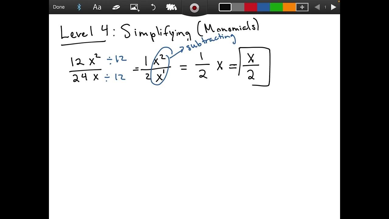 Level 4: Simplifying (Monomials) - YouTube