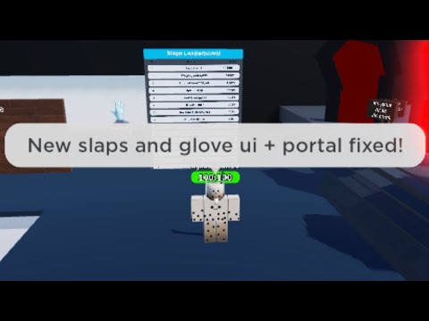 New slaps and glove ui + portal glitch showcase! (Slap battles but bad ...