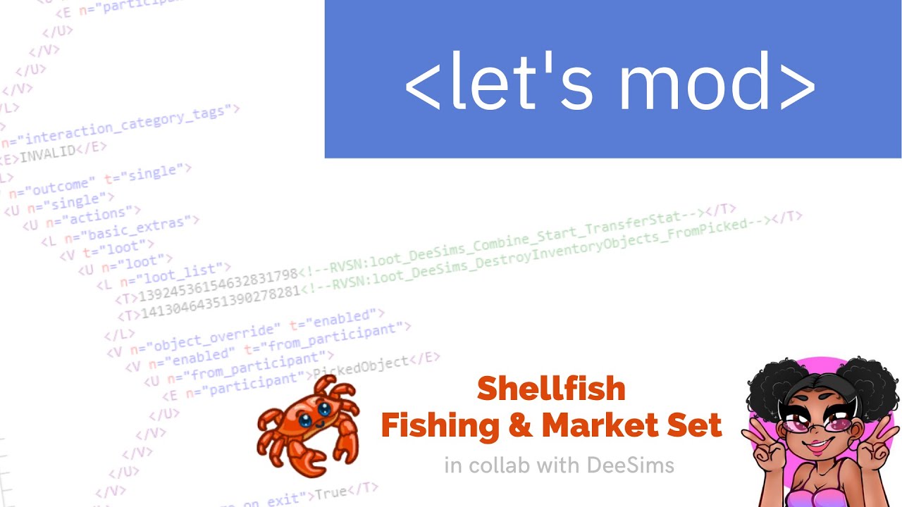 Let's Mod - Shellfish Fishing & Market Set - Collab with Dee Sims - YouTube