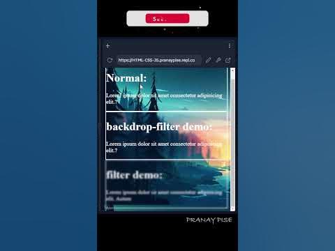 Two different Ways to Make the background Blur using CSS || backdrop ...